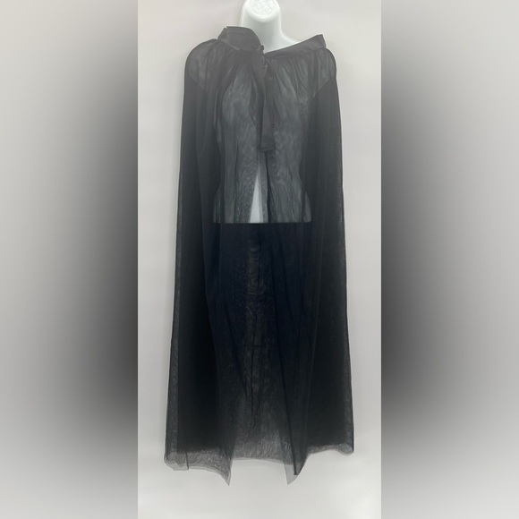 Other | Witch Cloak Long Sheer Tulle Cloak With Hood Vampire Robe ...